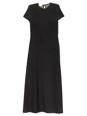 SIYU Glitter-embellished T-shirt Dress - Black