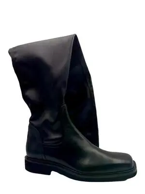 GUGLIELMO ROTTA Square-toe Over-the-knee Boots - Black