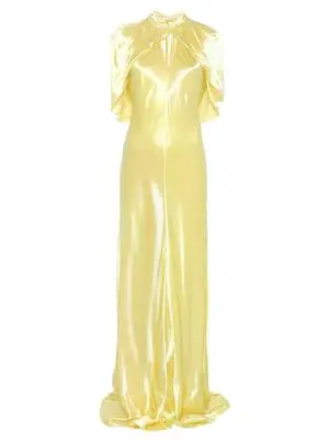 Alberta Ferretti Alberta Ferretti Ruffled-Hem Maxi Dress Yellow