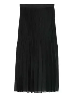 LESS Pleated Organza Skirt - Black