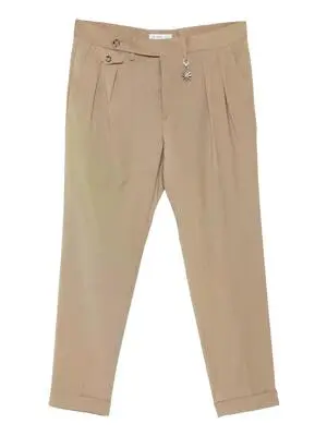 MANUEL RITZ Pleated Cuffed Trousers - Neutrals