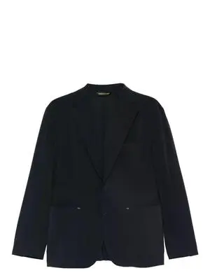 MANUEL RITZ Pocket Long-sleeve Blazer - Blue