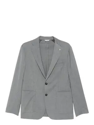MANUEL RITZ Patch-pocket Blazer Grey