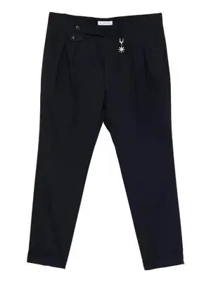 MANUEL RITZ Double-Pleat Charm Trousers Blue