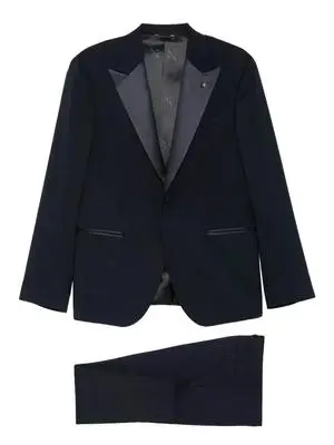 MANUEL RITZ Long-sleeve Pocket Suit - Blue