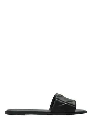 COACH Holly Quilted Logo Sandals - Black