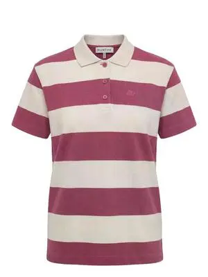 Munthe Striped Polo Top - Pink