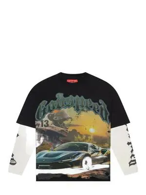 GODSPEED Layered Sunset Drift T-shirt - Black