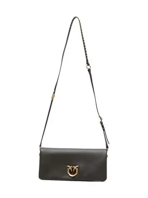 Pinko Medium Love Click Soft Clutch Bag - Brown