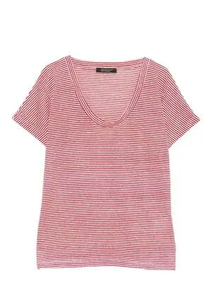ARAGONA Striped T-Shirt Red