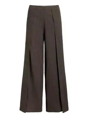 Proenza Schouler White Label Calla Pleated Palazzo Pants Brown