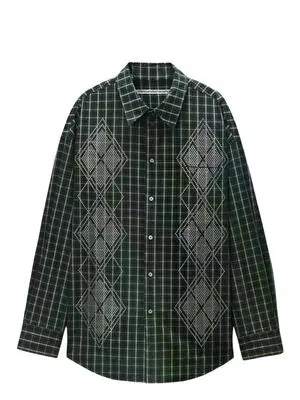 Alexander Wang Argyle Oversized Shirt - Green