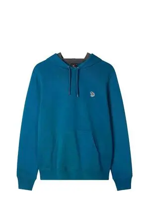 Paul Smith Zebra-patch Hoodie - Blue