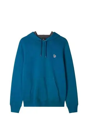 Paul Smith Zebra-Patch Hoodie Blue