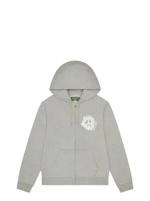 DENIM TEARS Zip-up Graphic Hoodie - Grey