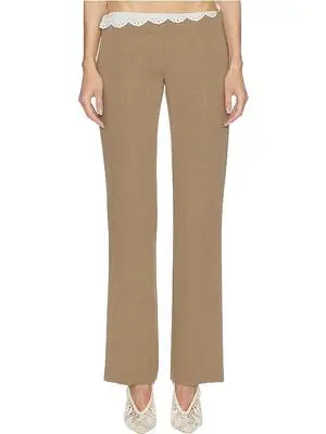 Magda Butrym Scallop Waist Trouser - Beige