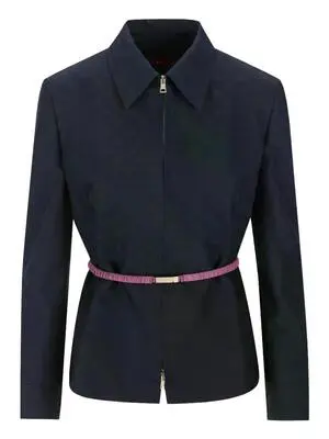 Gucci Gg-patterned Jacket - Blue