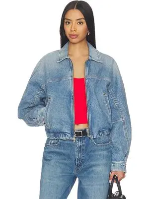AGOLDE Dixon Cocoon Bomber Jacket - Blue
