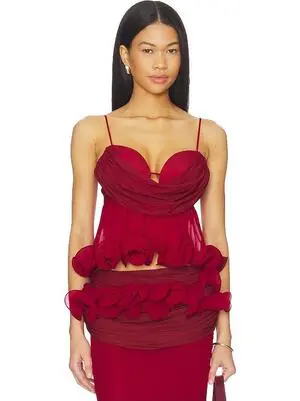 ANIYE RECORDS Tecla Wrap Top - Red