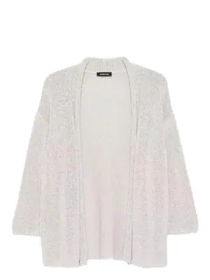 ANNE CLAIRE Three-quarter-sleeve Knit Cardigan - Grey