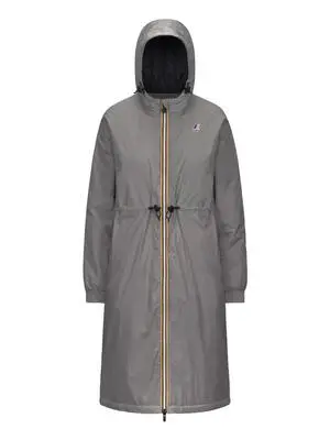 K-WAY Le Vrai 4.0 Drawstring Hooded Coat - Grey