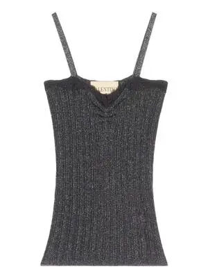 Valentino Garavani Lurex Knit Top - Black