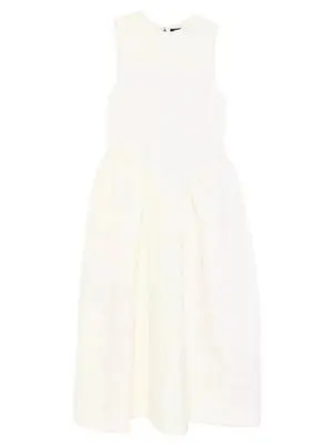 ROTATE BY BIRGER CHRISTENSEN Round-neck Midi Dress - Neutrals