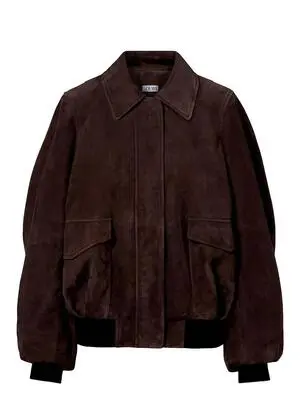 Loewe Suede Blouson Jacket - Brown