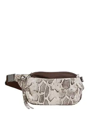 AIMEE Seeker Leather Sling Bag - Clay Snake/fudge