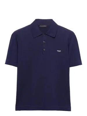 Prada Cotton Polo Shirt - Blue