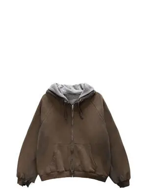BASKETCASE Hench Thermal Lined Hoodie - Brown