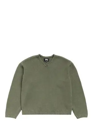 StÜssy Roll V-neck Sweater - Green