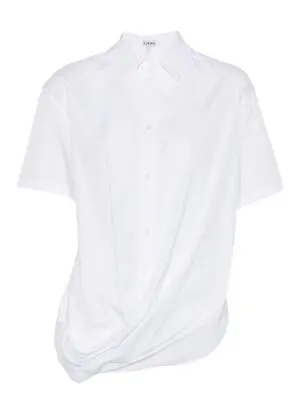 Loewe Cotton Draped Shirt - White