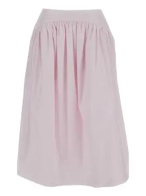 Simone Rocha Peplum Cotton Skirt Rosa