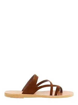 ANCIENT GREEK SANDALS Flat Suede Sandals - Marrone