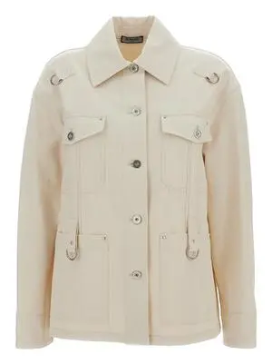 DURAZZI MILANO Denim Overshirt - Beige