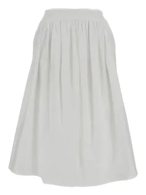 Simone Rocha Peplum Cotton Skirt Bianco