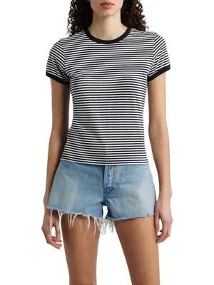 FRAME Ringer Pima Cotton T-Shirt