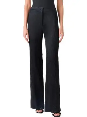 Akris Marla Crinkled Straight-leg Pants - Black