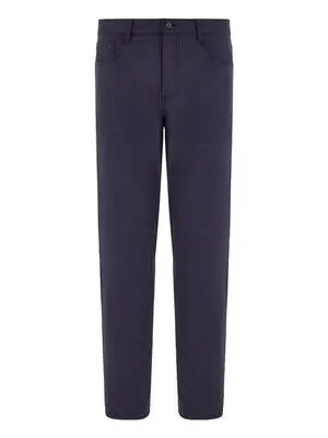 Canali Melange Five-pocket Trousers - Blue