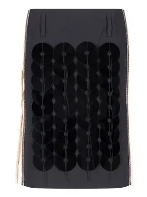 P.a.r.o.s.h P.A.R.O.S.H. Sequin Midi Skirt Black