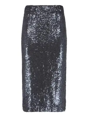 P.a.r.o.s.h Sequin Midi Skirt - Brown