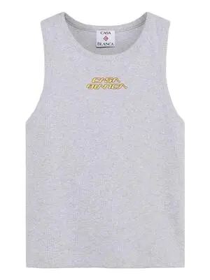 Casablanca Ribbed Tank Top - Multicolor