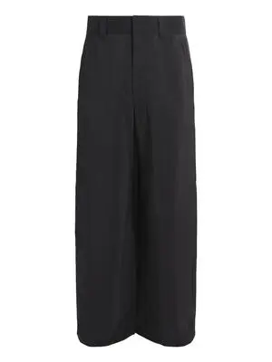 LEMAIRE Silk-blend Wide-leg Trousers - Black