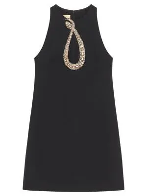 Valentino Garavani Embellished Snake Mini Dress - Black