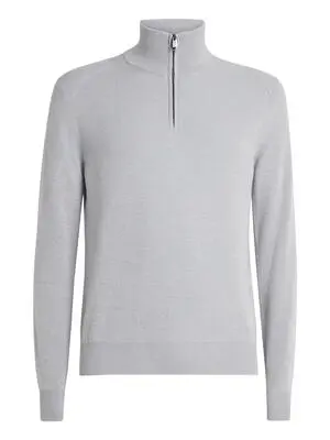 Brioni Cashmere-wool Half-zip Sweater - Grey