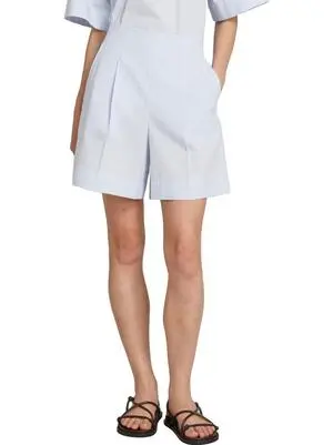 MM BY MAX MARA Balta Cotton Shorts - Sky Blue