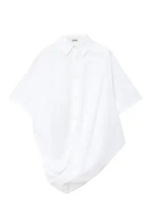 Loewe Draped Cotton Shirt - White
