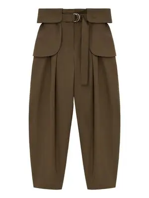Loewe Cotton-silk Cargo Trousers - Green