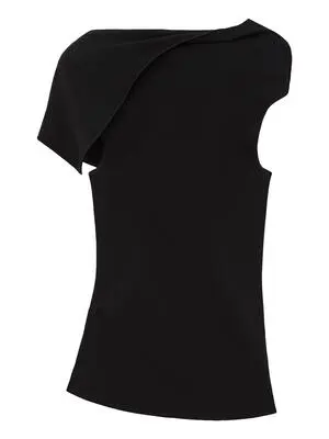 Loewe Asymmetric Draped Top - Black